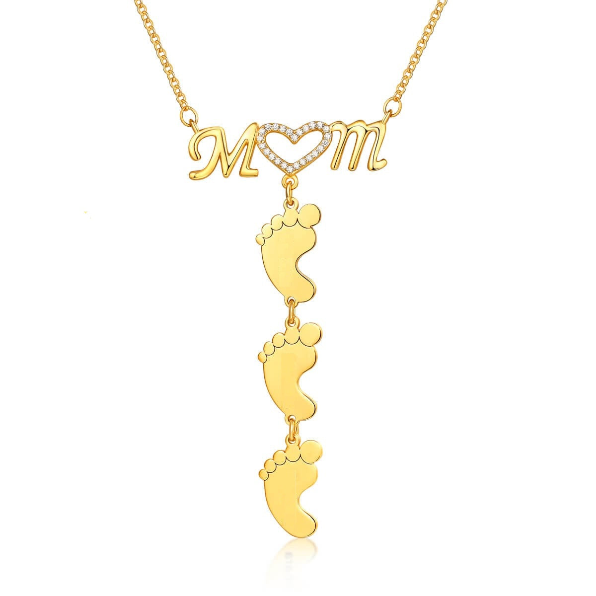 Mama ogrlica sa priveskom stopala – Elegance Aura